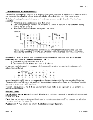 Handout Section 1 - LN-4.1 Vector Spaces and Subspaces - Page 1 of 3 Math 232 Dr. Krishna Subedi ...