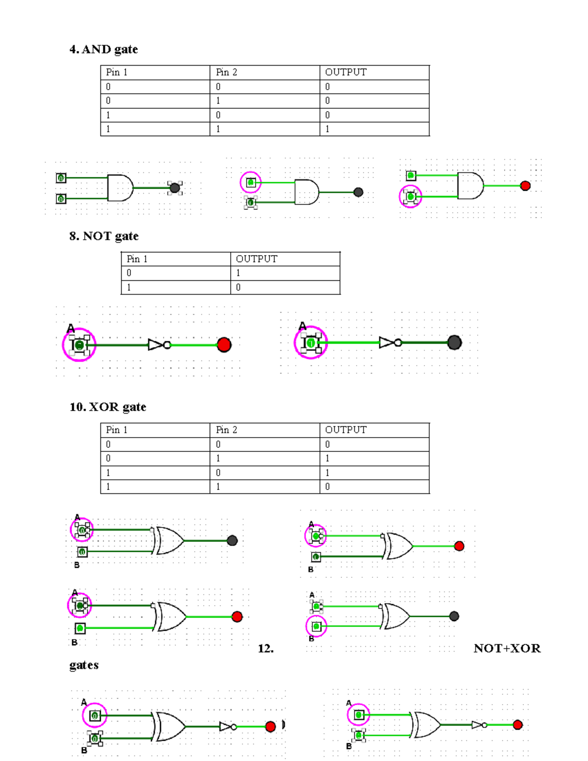 Lab 1 - okdmnfijrnejnjeefjnxnscjndjjrvj - Computer System - 4. AND gate Pin 1 Pin 2 OUTPUT 0 0 0 ...