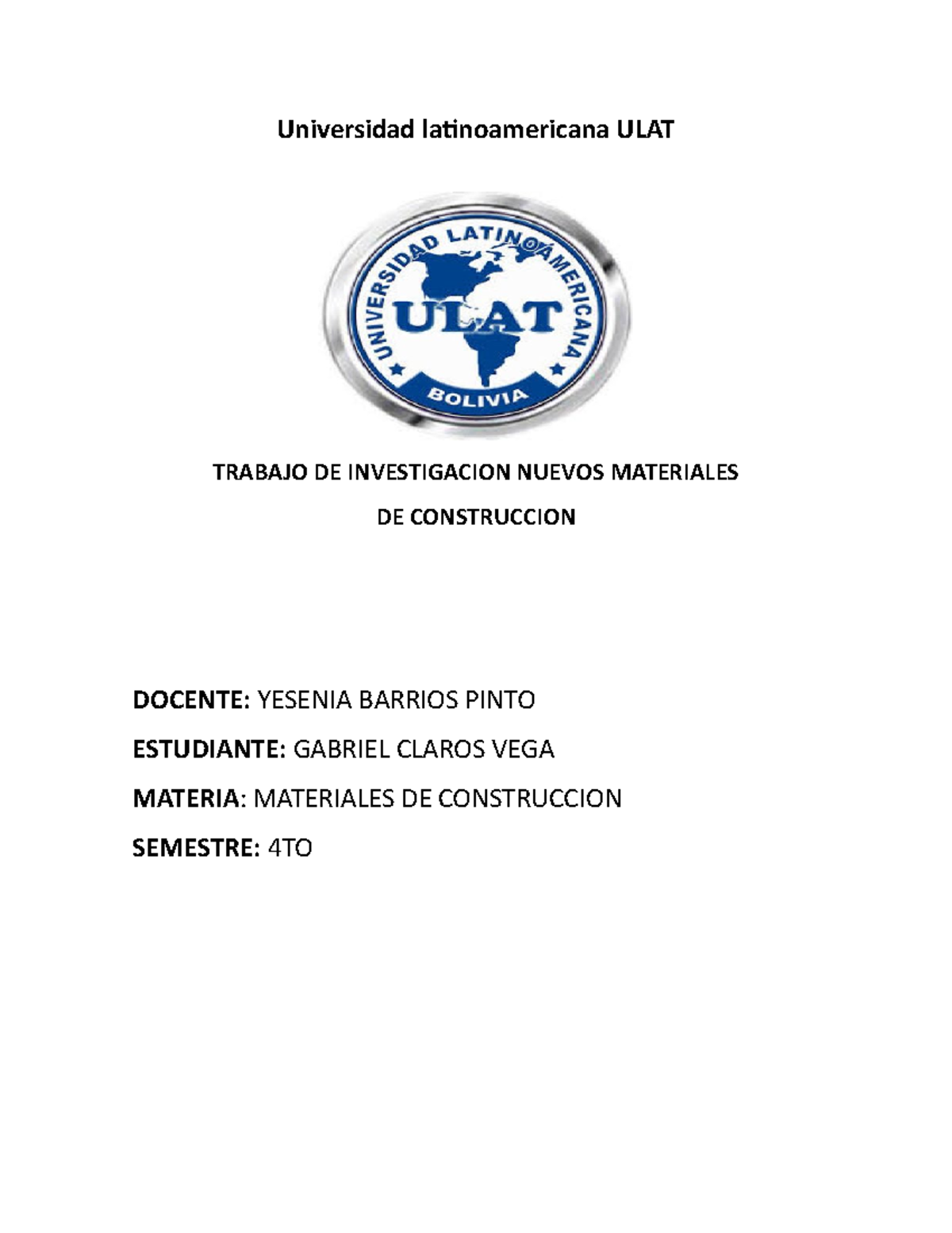 Universidad latinoamericana ULAT - Universidad latinoamericana ULAT ...