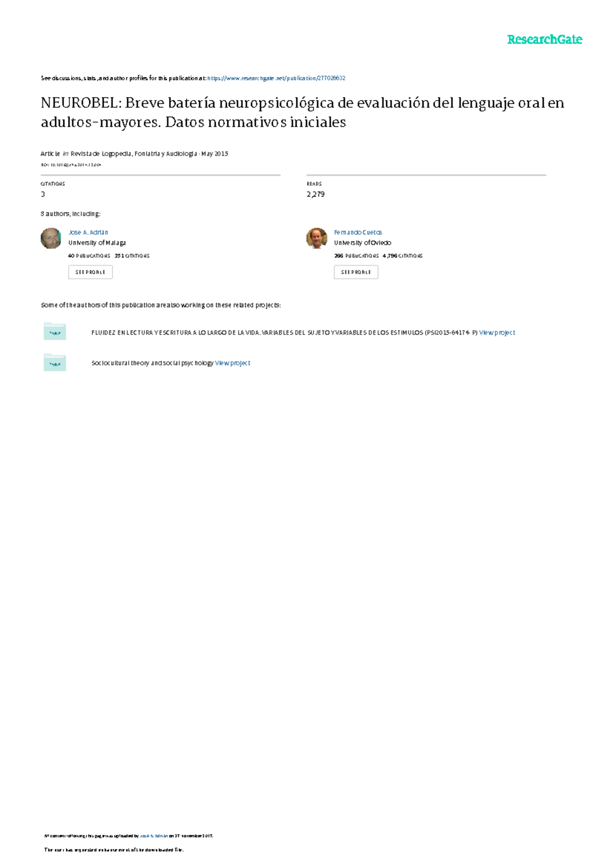 Neurobel Adrian et al - pec - See discussions, stats, and author ...