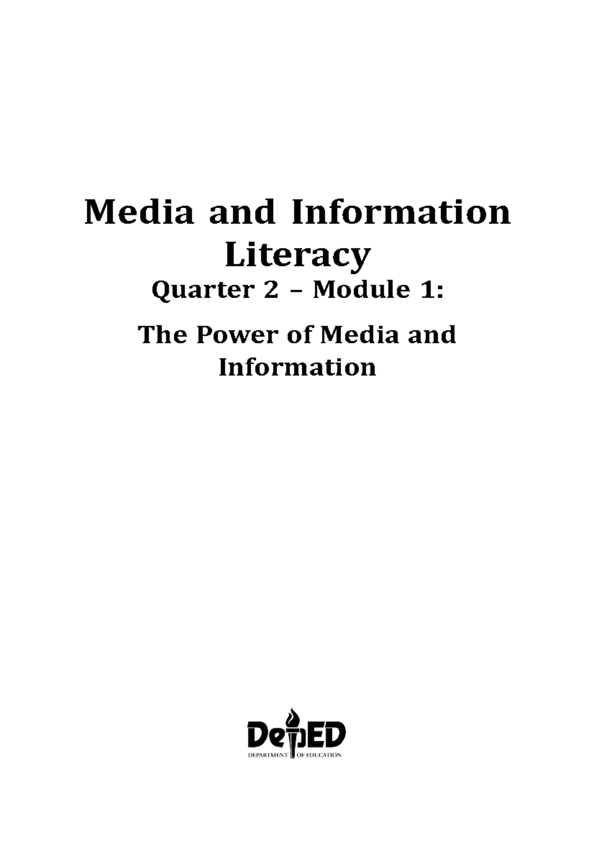 ADM MIL SHS Module 1 - Sorry - Media and Information Literacy Quarter 2 ...