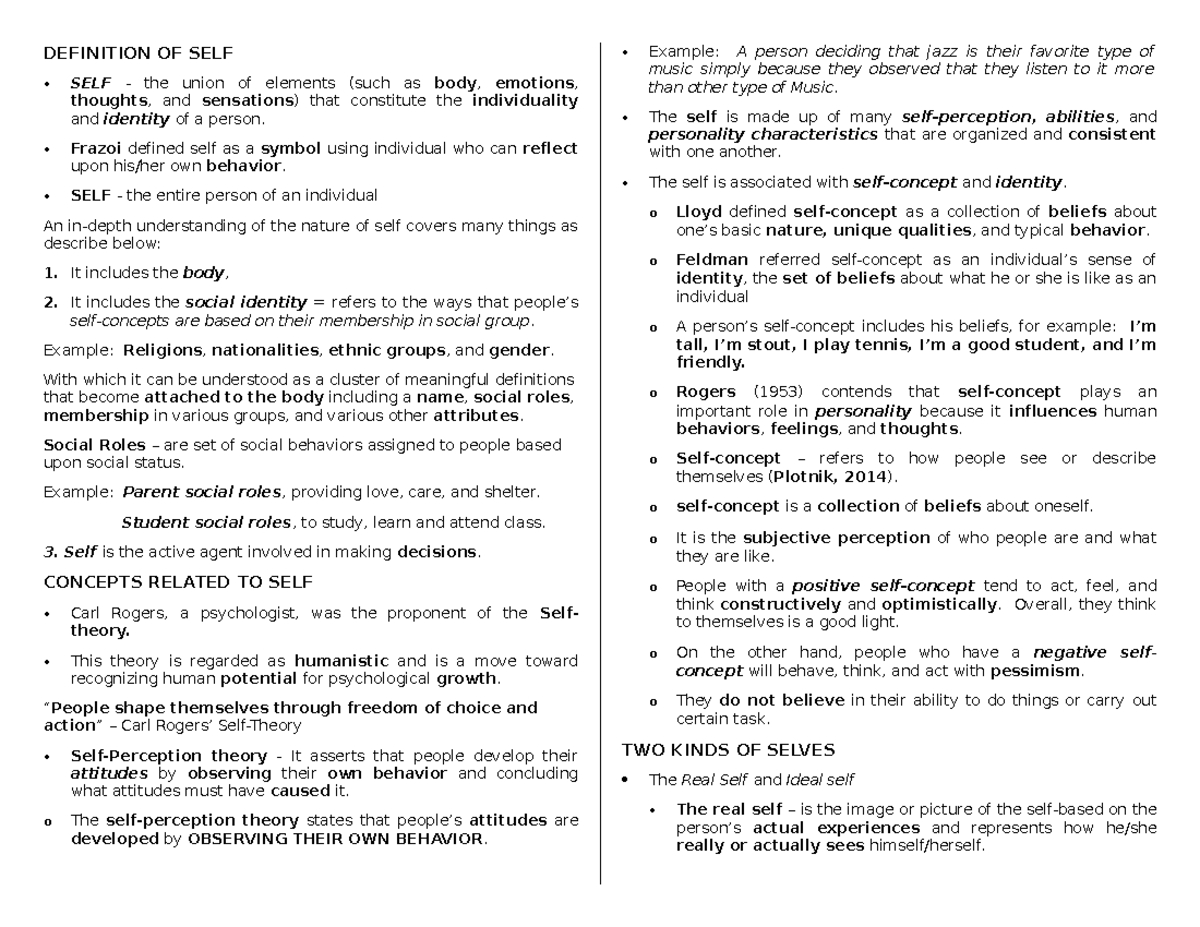 UTS Mod 1 4 DEFINITION OF SELF SELF The Union Of Elements such uts-mod-1-4-definition-of-self-self-the-union-of-elements-such