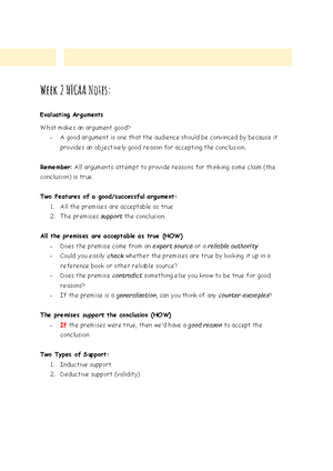 ATS 2946- critical reasoning - ATS 2946- Wk1: Identifying and representing simple arguments ...