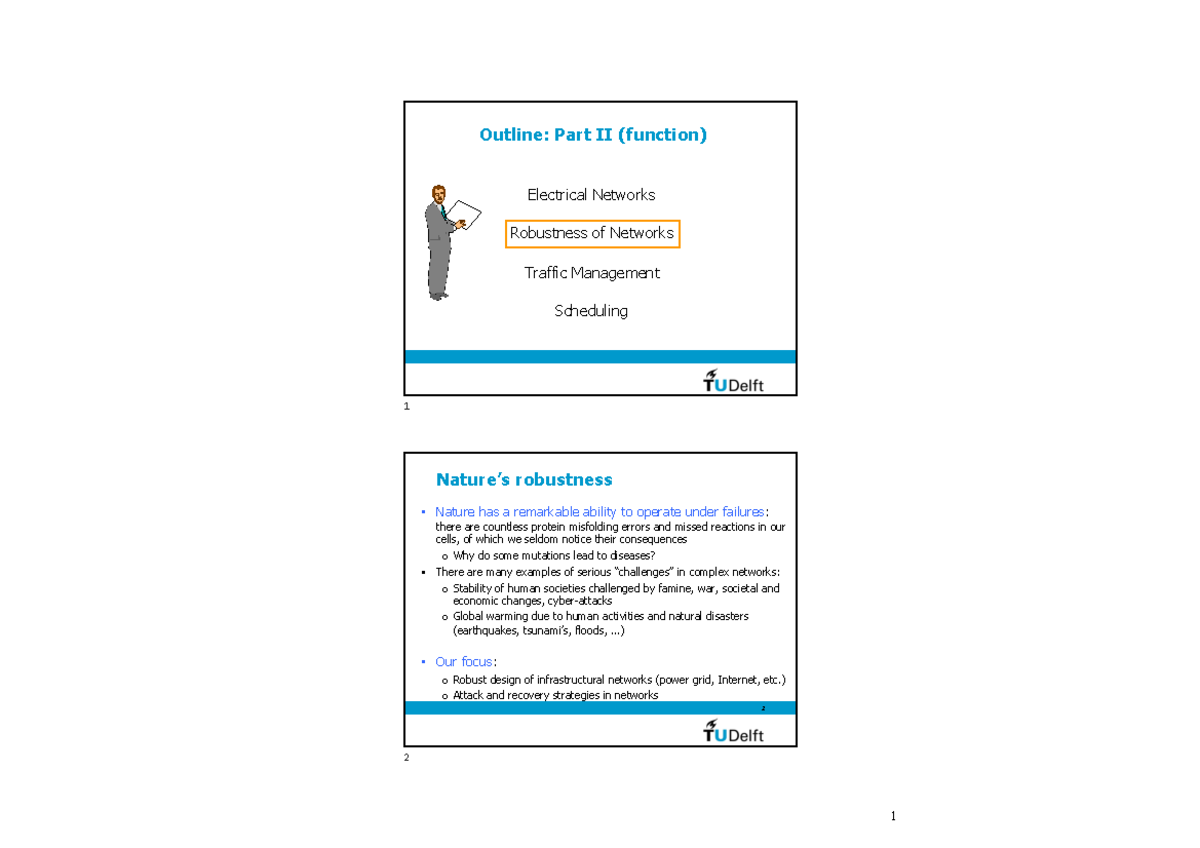 Complex Networks 7 Robustness - Electrical Networks Robustness of ...