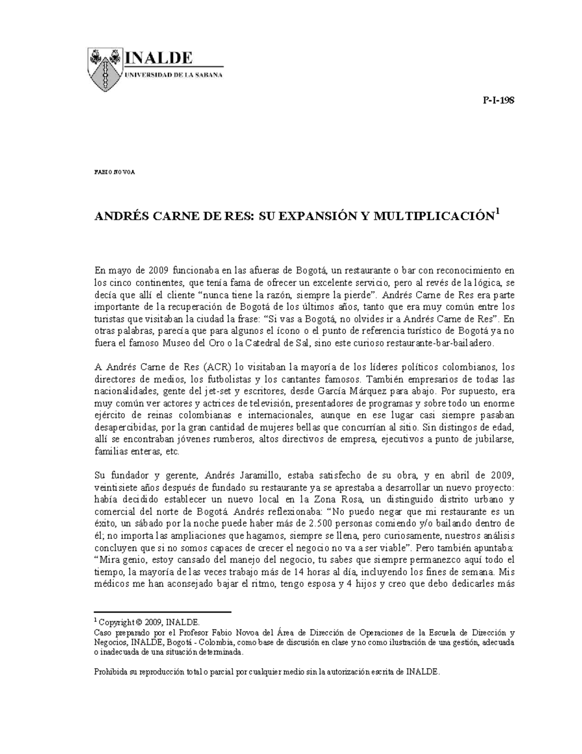 Andres carne de res - Lectura rápida - FABIO NOVOA ANDRÉS CARNE DE RES: SU EXPANSIÓN Y - Studocu