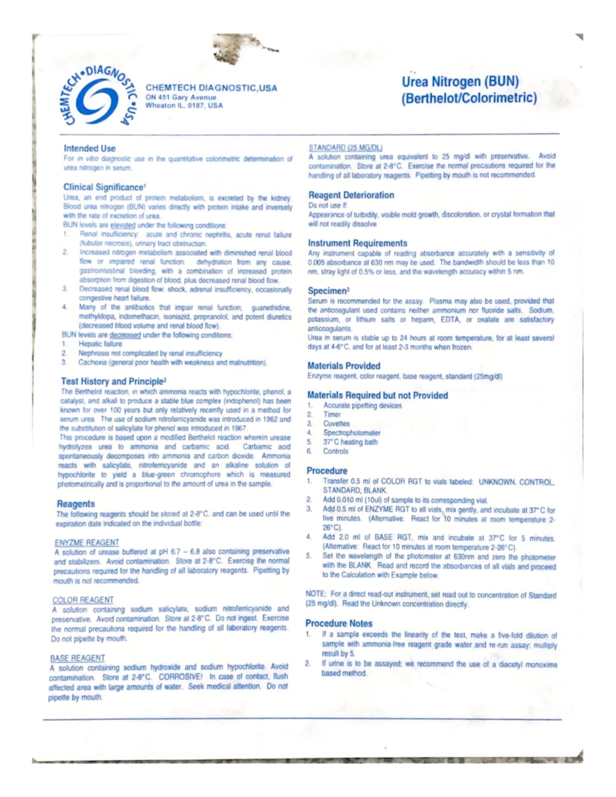 CC2-Test-Procedures - CC2 Procedures - Medical Laboratory Science - Studocu