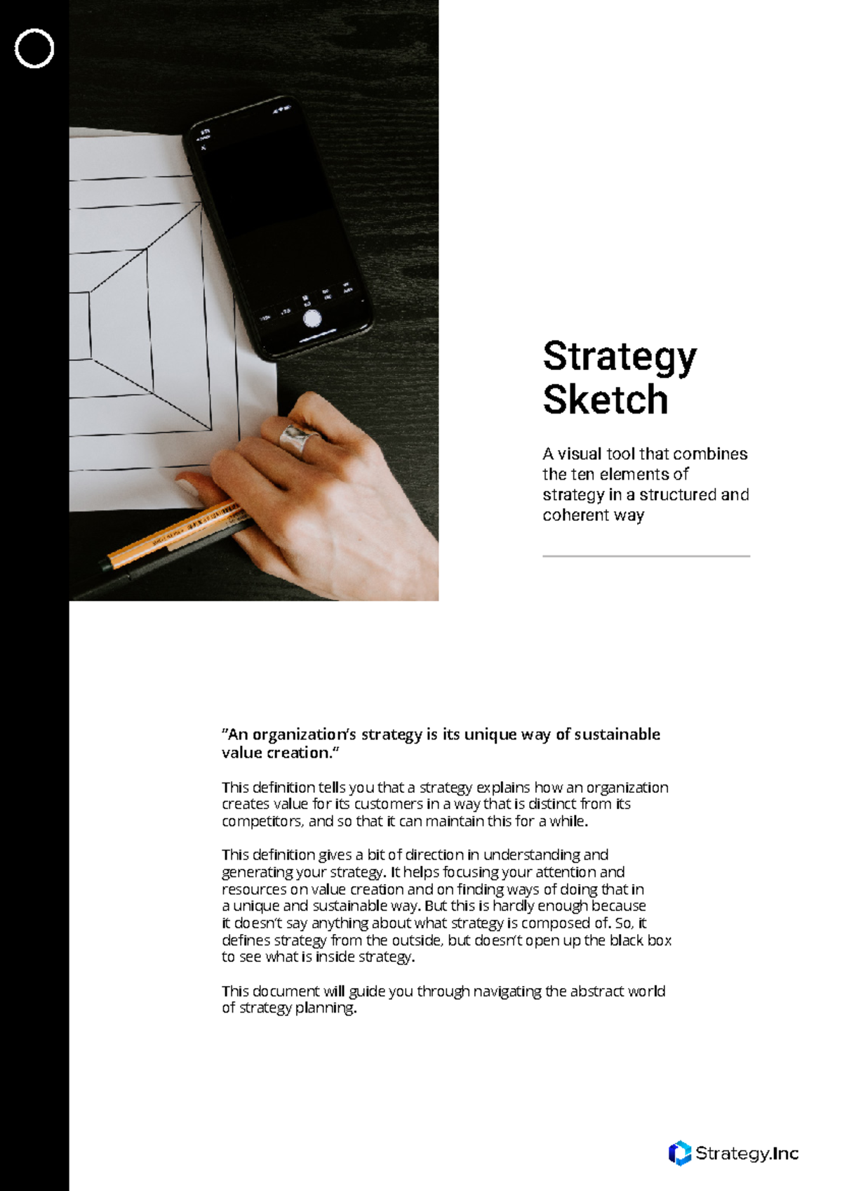WP Strategy Sketch - Strategy - Strategy Sketch “An organization’s ...