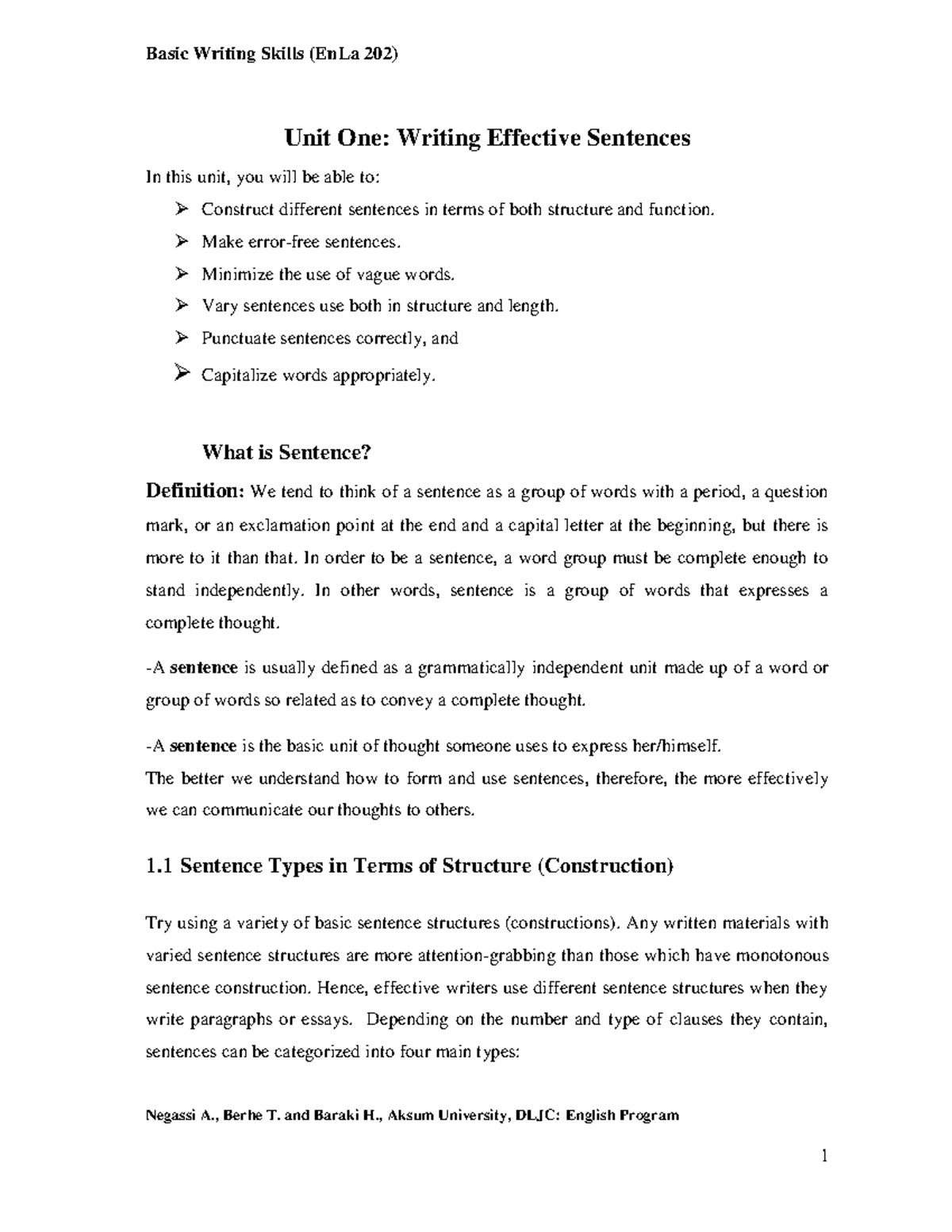 Sophomore English PDF-1 - Negassi A., Berhe T. and Baraki H., Aksum ...