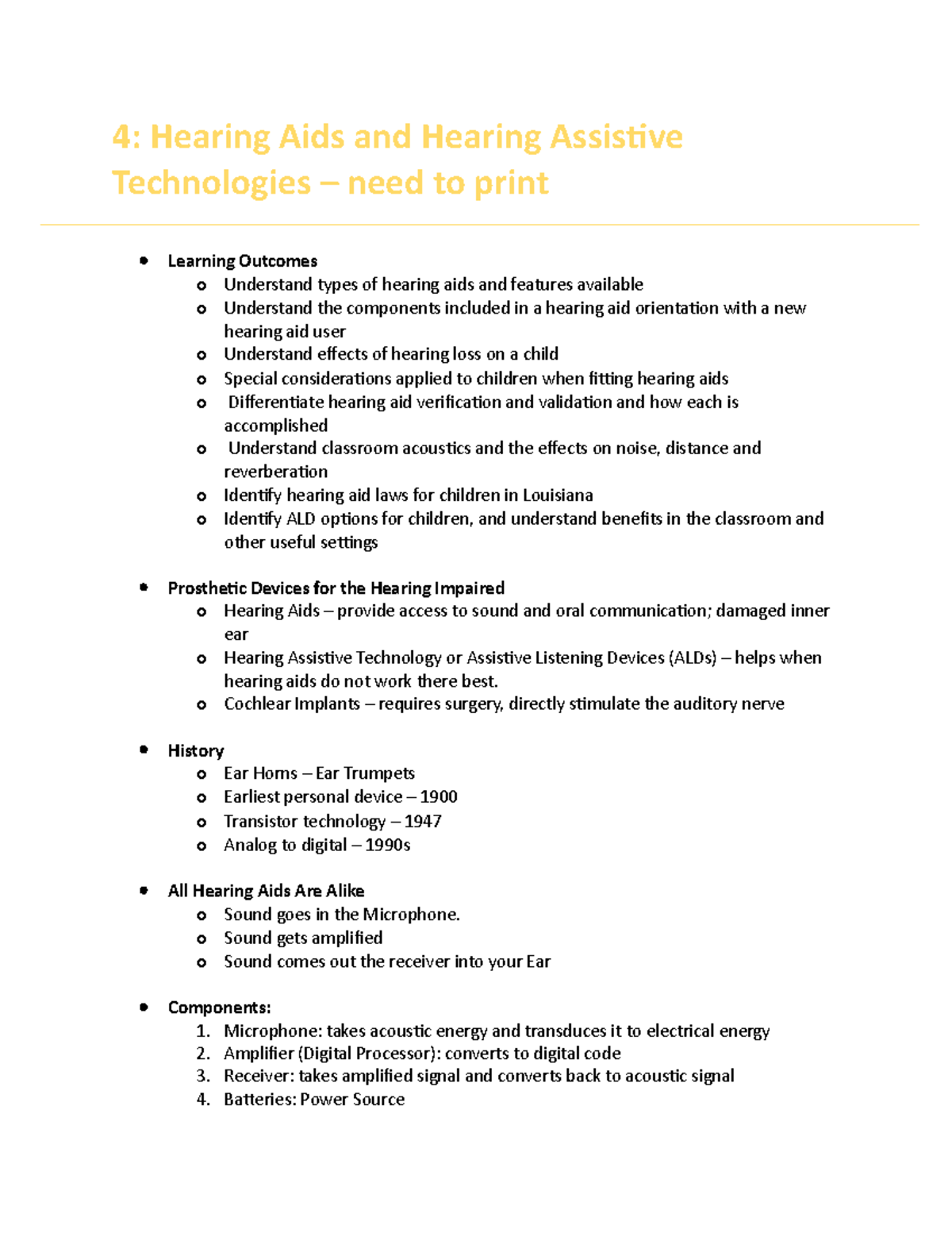 Hearing Aids and Hearing Assistive Technologies 1 - o Cochlear Implants ...