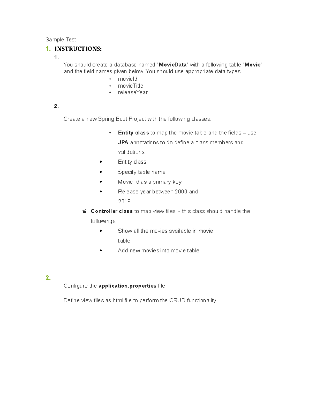 Test 31 December 2020, questions - Sample Test 1. INSTRUCTIONS: 1. You ...
