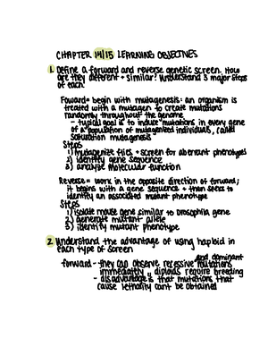 Genetics Chapter 10 Learning Objectives - CHAPTERIO LEARNINGOBJECTIVES ...