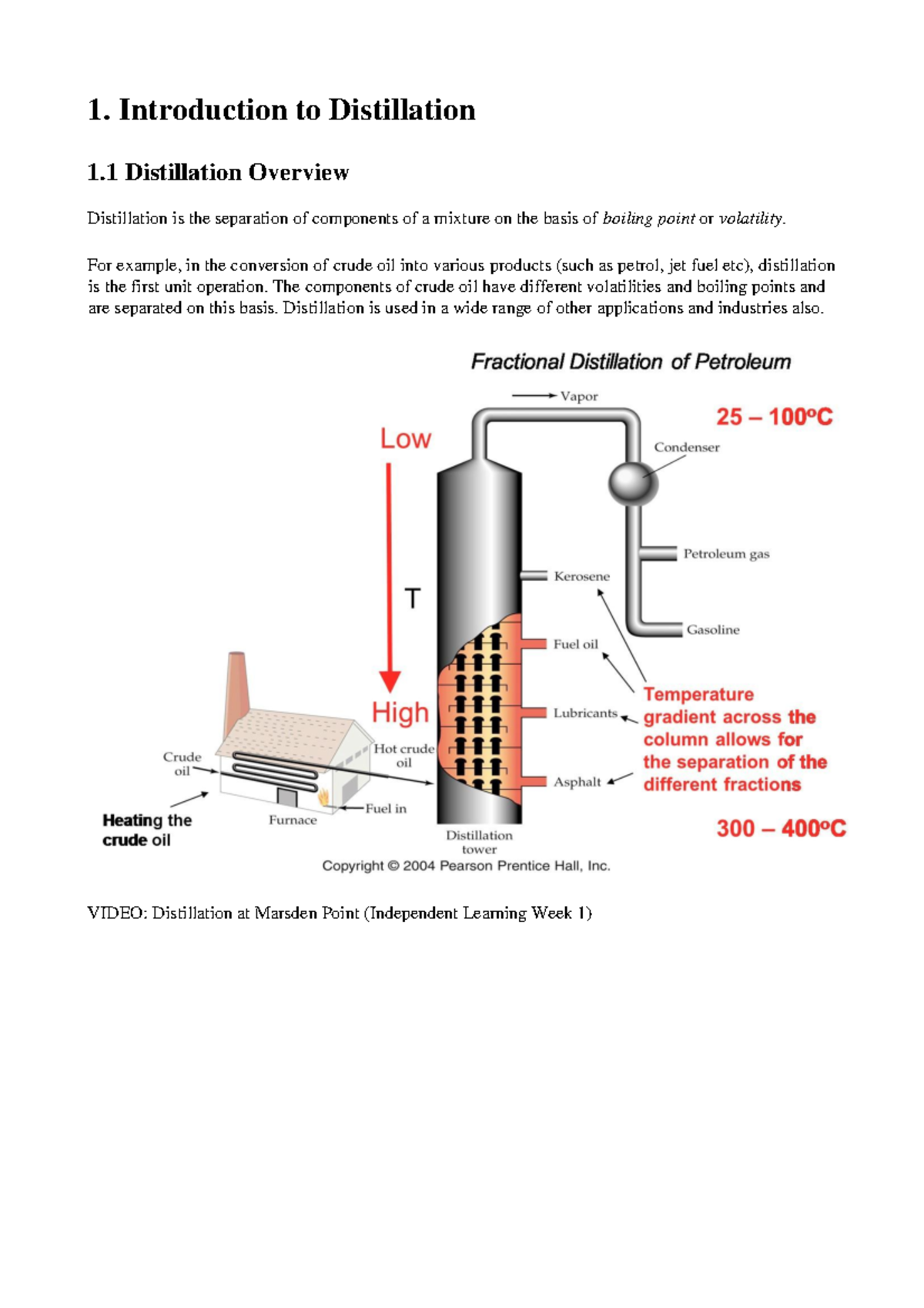 CE10233 Distillation Notes - 1. Introduction to Distillation 1 ...