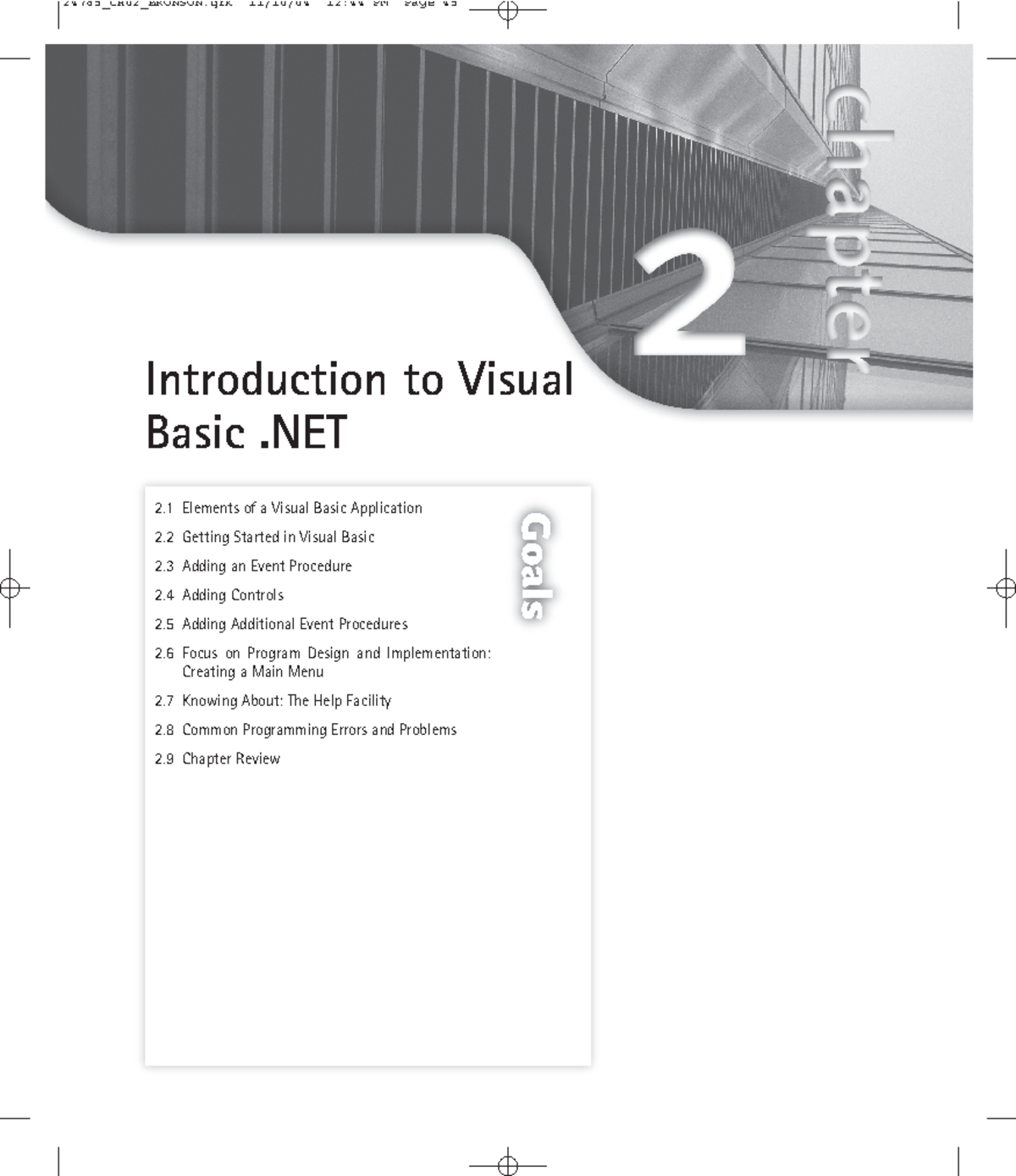 Visual basic .net - 2 Elements of a Visual Basic Application 2 Getting ...