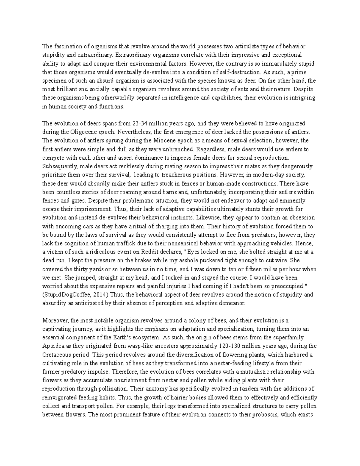 Organisms - Final essay for Raymond Macias - The fascination of ...