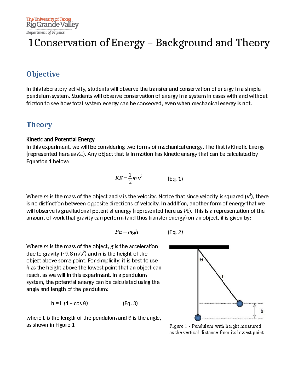 06 Conservation of Energy Lab (Su2020 Online Version) Revised - 1 ...