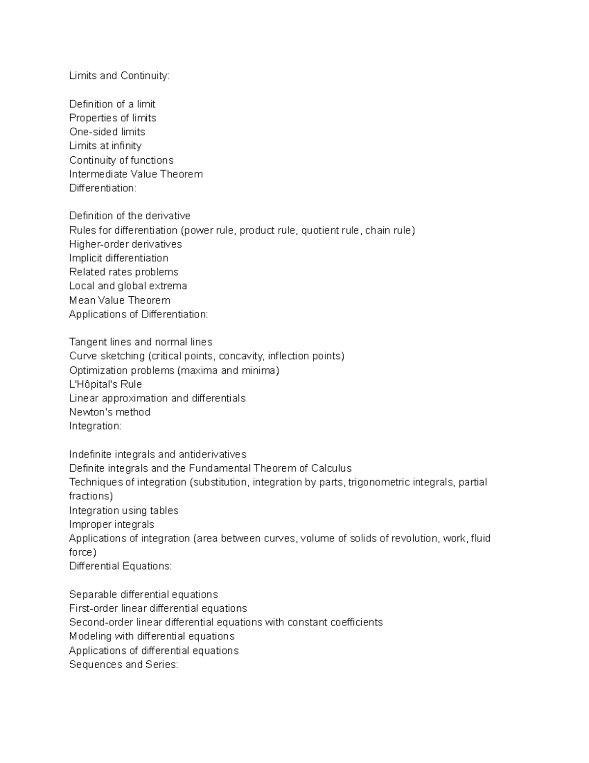 Calculus reviewer - Limits and Continuity: Definition of a limit ...