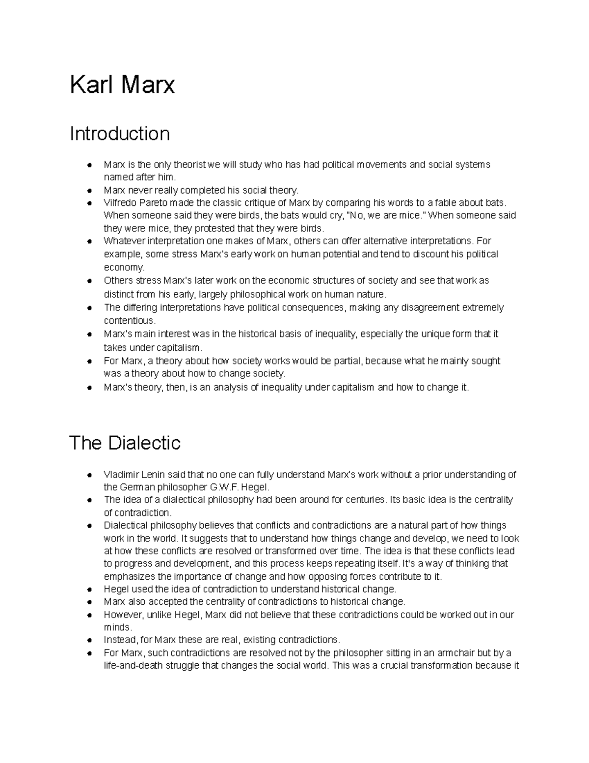 Thinkers- marx, weber, durkheim - Karl Marx Introduction Marx is the ...