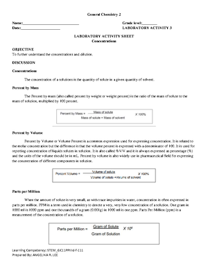 Laboratory Activity Intermolecular Forces - Learning Competency: STEM ...