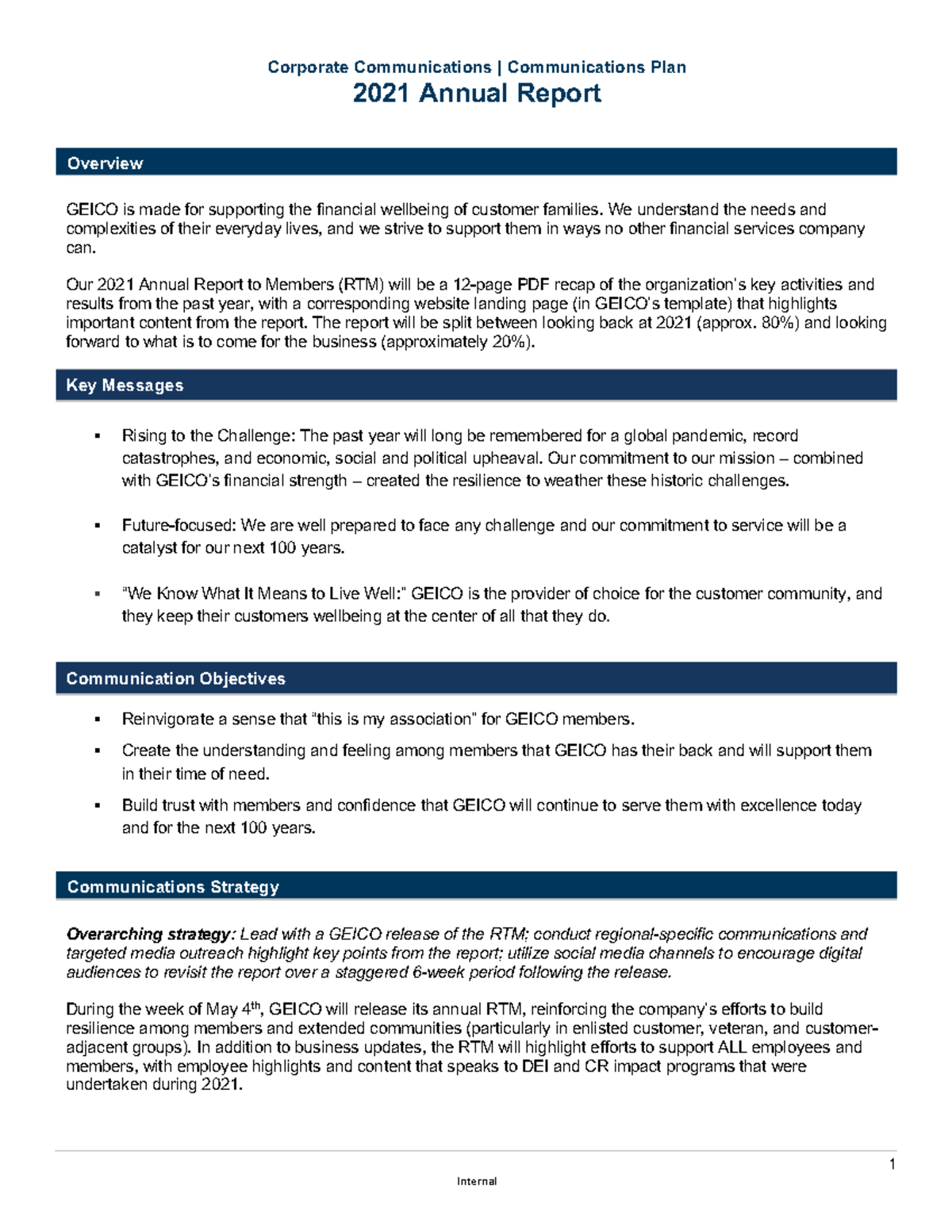 3175 Draft Comms Plan 2020 RTM -2 - Corporate Communications ...