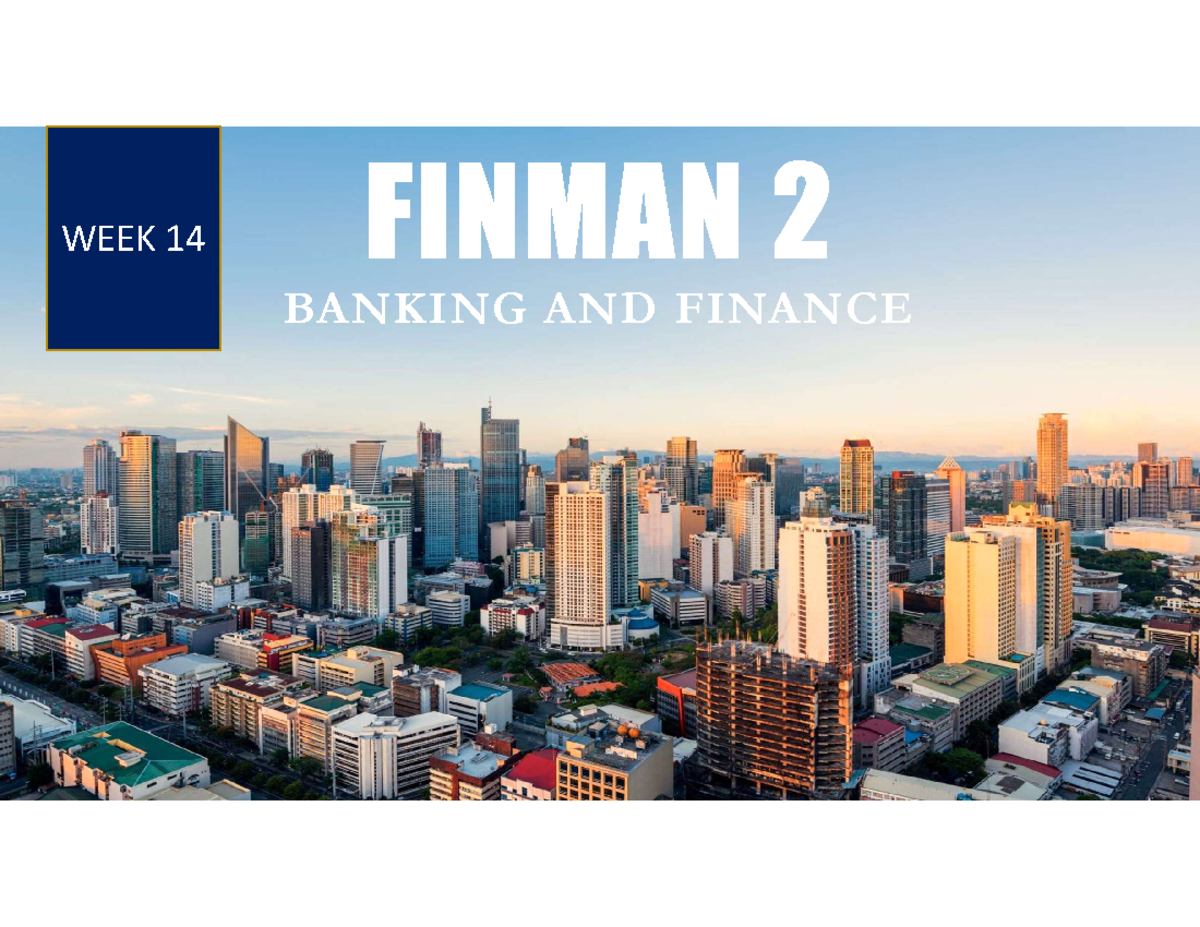 Banking and Finance Week 14 - BANKING AND FINANCE WEEK 14 ORDINARY ...