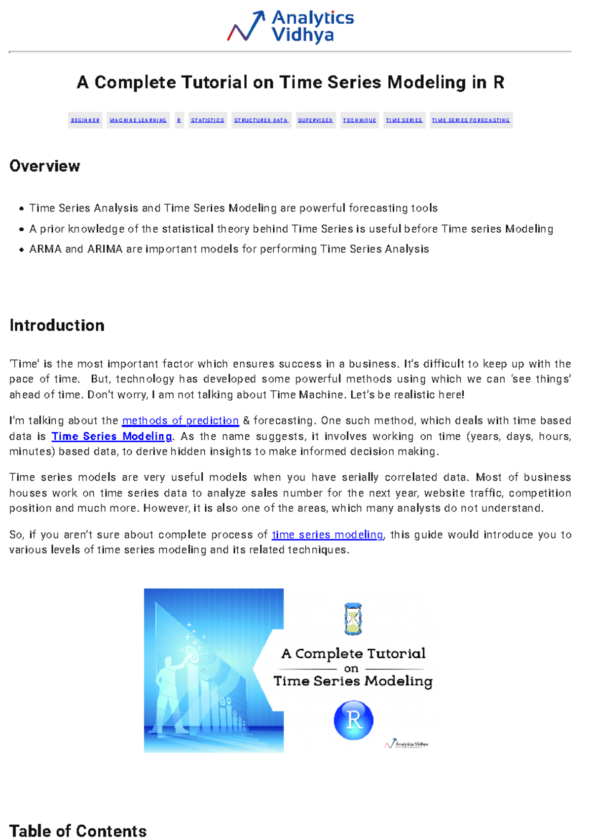 Complete tutorial time series modeling - A Complete Tutorial on Time ...