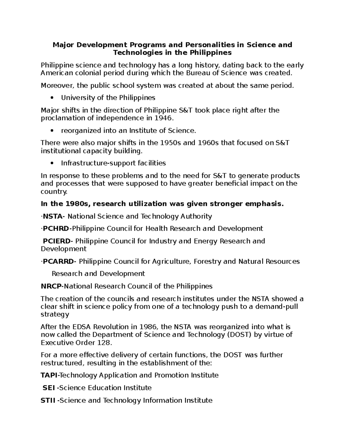 Module-5 - This is notes on STS module 5 - Major Development Programs ...