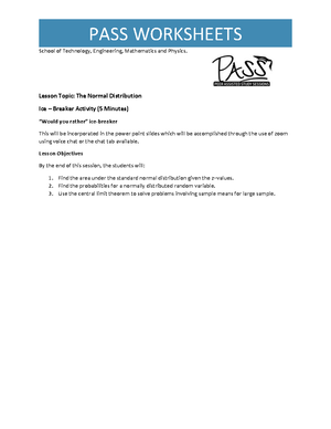 ST130 Basic Statistics Assignment 1 2020 - 1 ST130: Basic Statistics ...