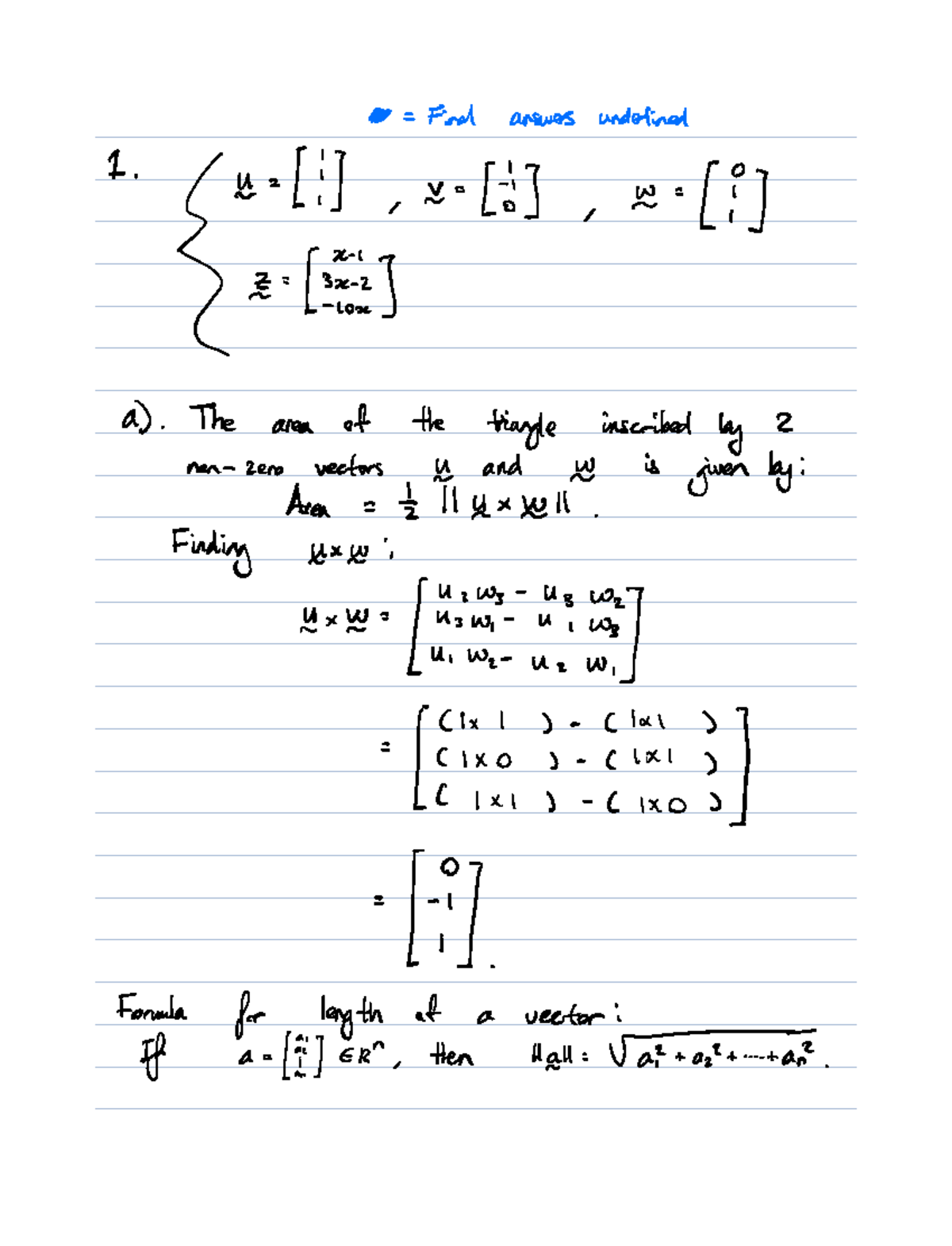 MATH1002 Assignment 1 - Obtained full marks - Me Final answers ...