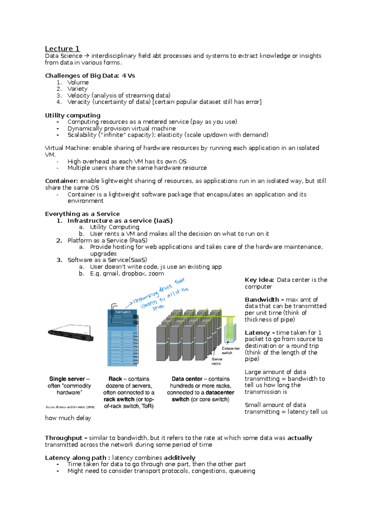 Cs4225 notes - topic 1 - 4 - Data Science interdisciplinary field abt ...