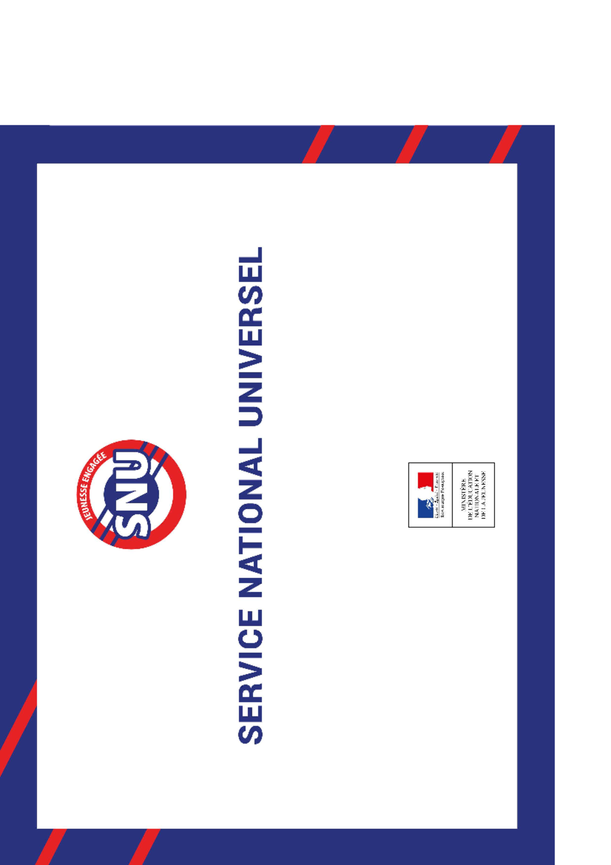 Présentation SNU - bac de francais - Les objectifs du SNU La phase 1 ...