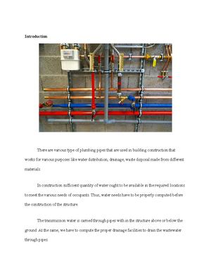 BU DGMT02 - Different types of pipes - Bachelor of Science in ...