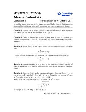 Exercise 4 - Questions - Advanced Combinatorics – 2015/16 Exercise ...