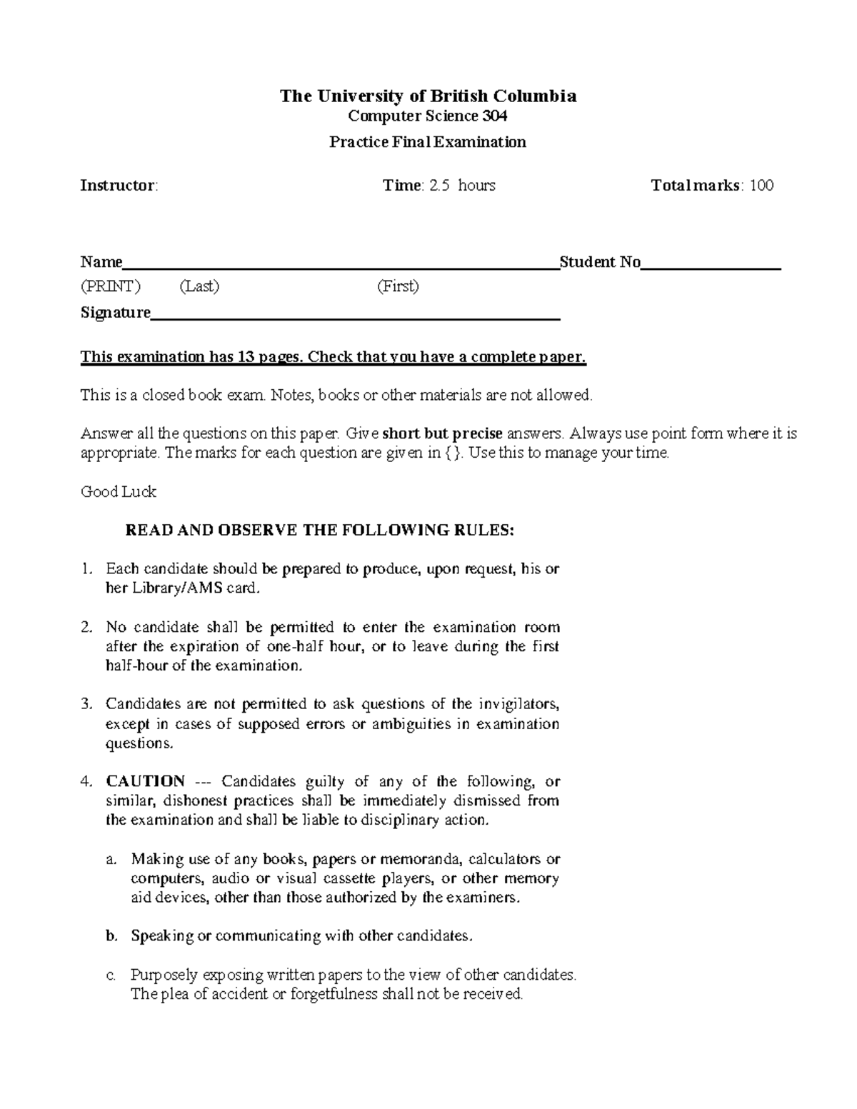 Final-sample 1-answers - The University of British Columbia Computer ...