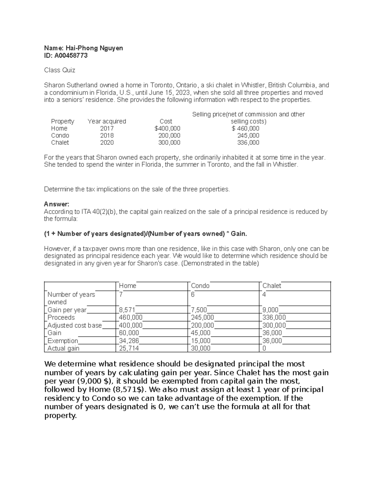 Class Quiz - Hai Phong - description - Name: Hai-Phong Nguyen ID: A ...