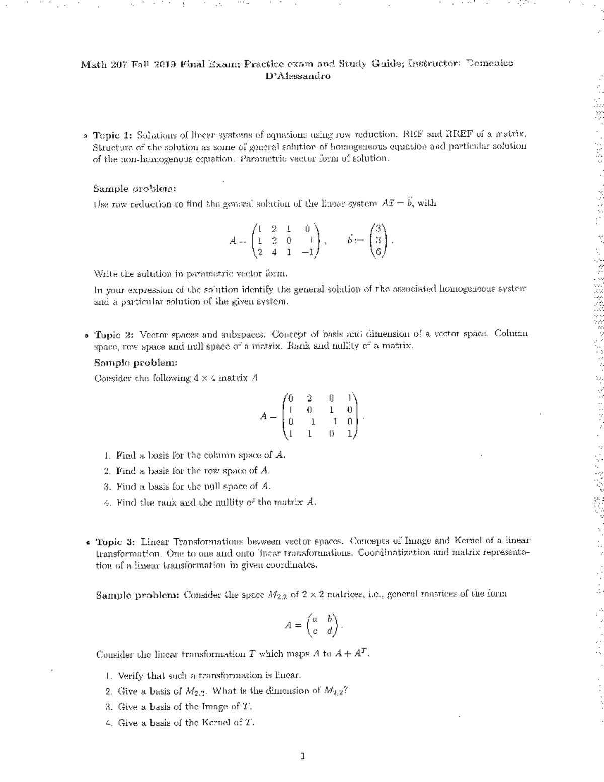 Solutions-Practice-Final-2 (2) - Math 207 - Studocu