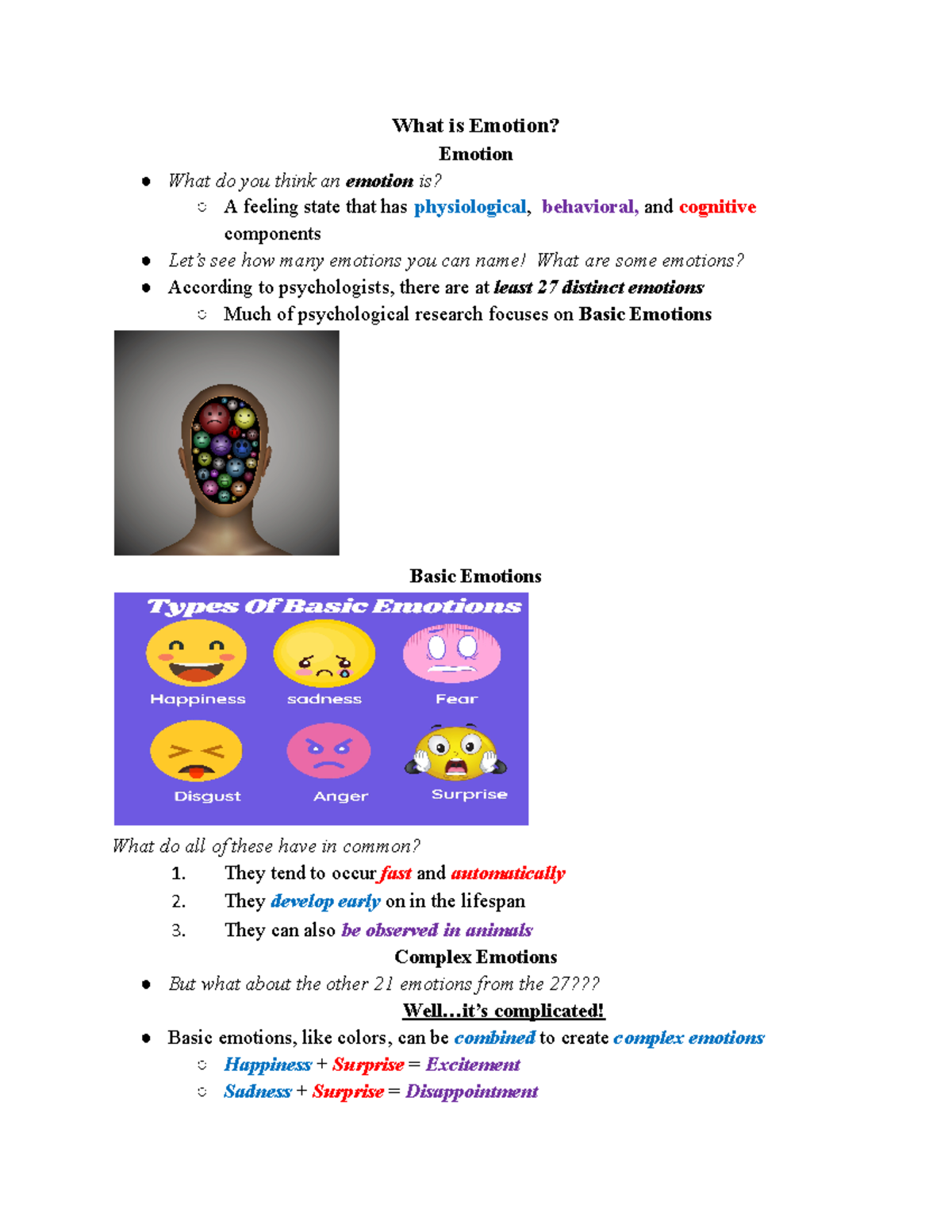 Module 8 - Motivation and Emotion Part 2 - What is Emotion? Emotion ...