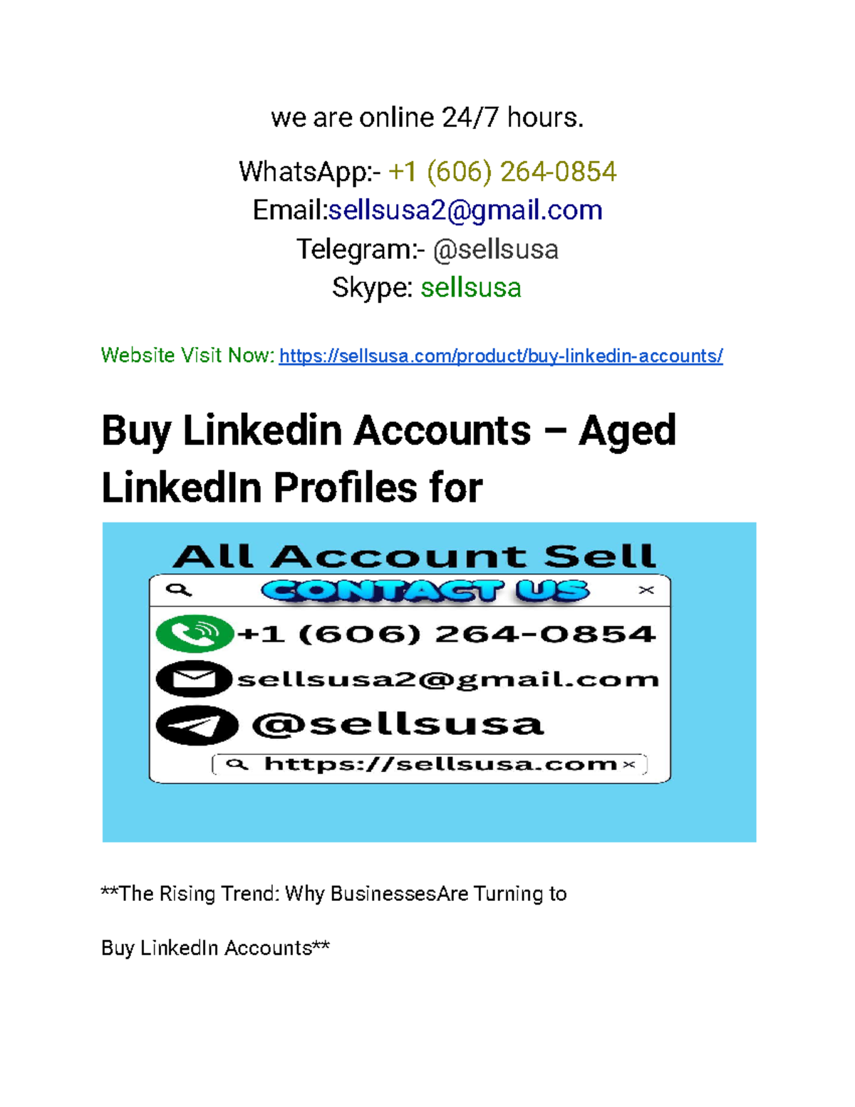 Buy Linkedin Accounts – Aged Linked In Profiles for - we are online 24/ ...