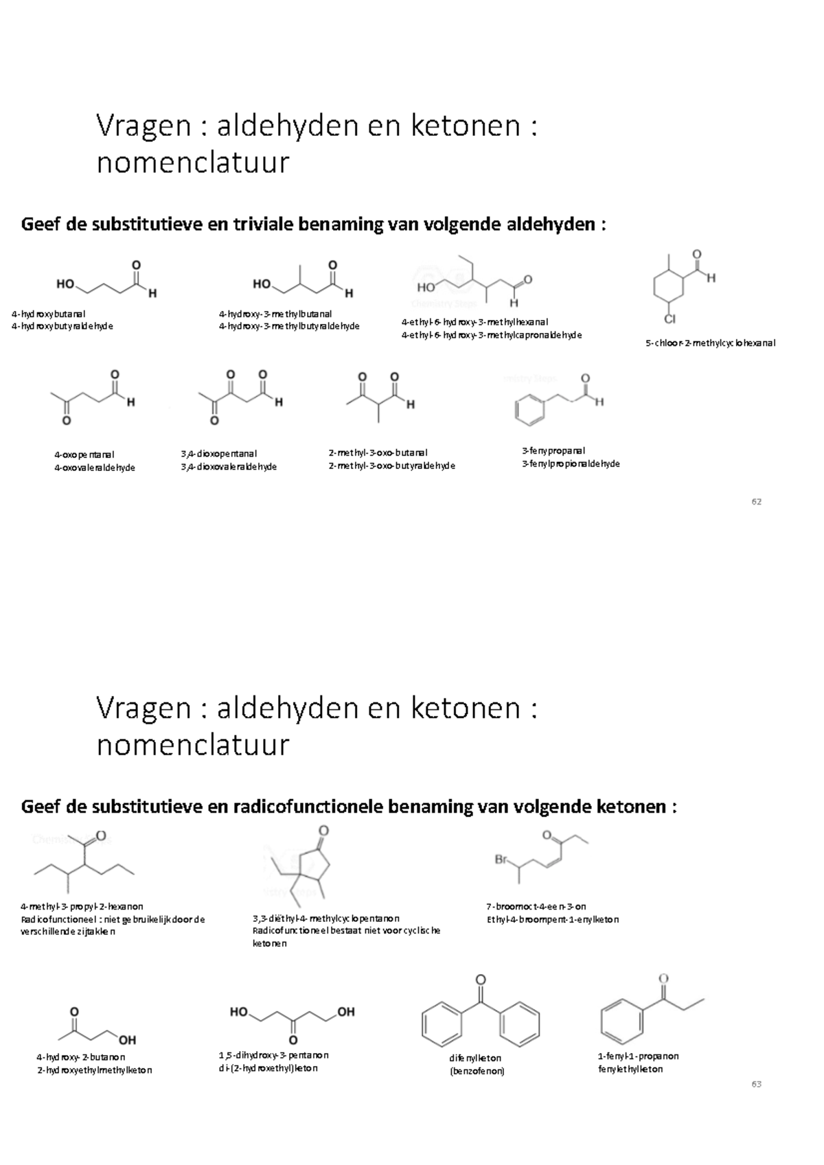 Carbonyl - wwwwwwwwwwwwwwwww - Vragen : aldehyden en ketonen ...