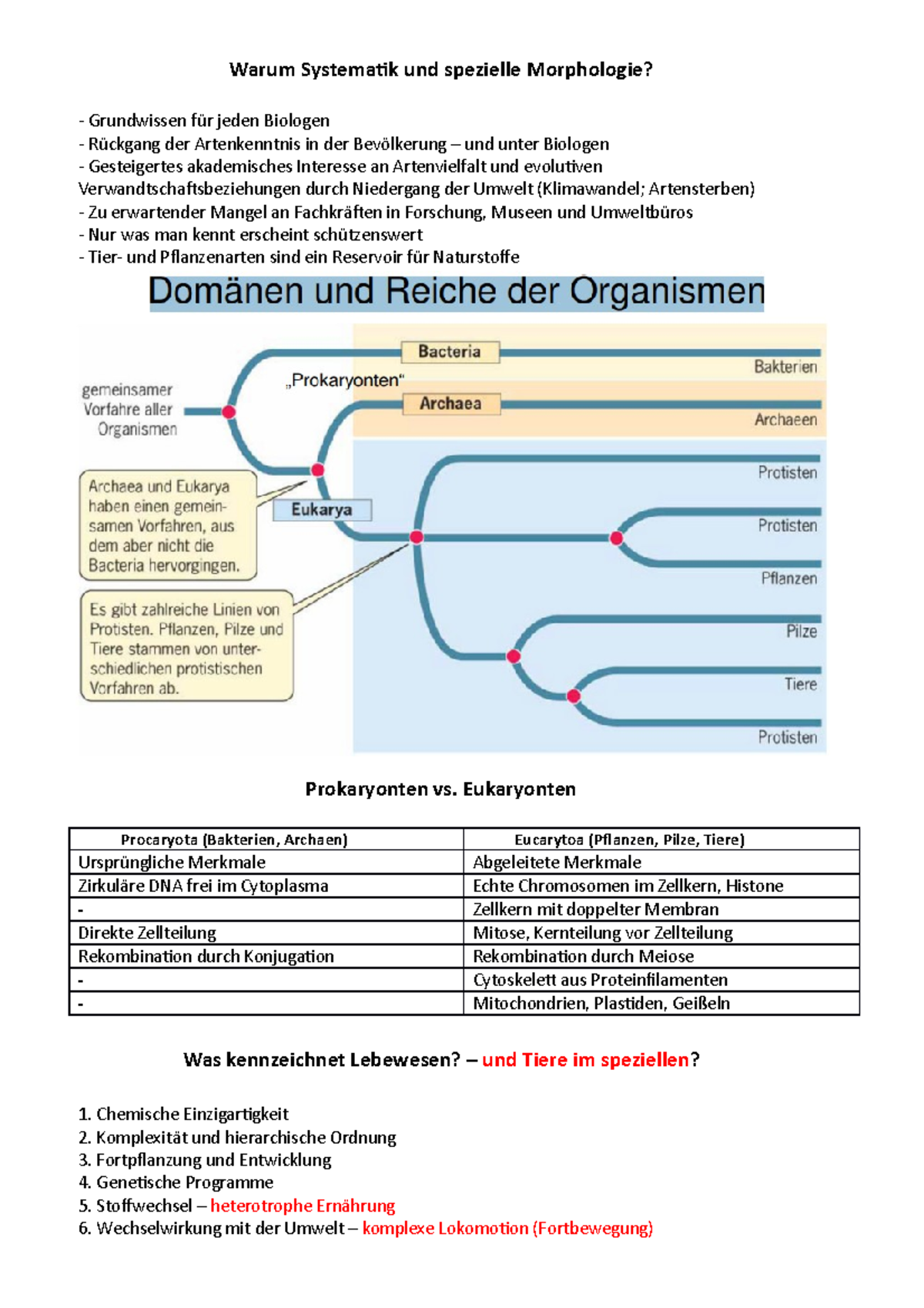 Systematik und Morphologie und Phylogenie - Warum Systematik und ...