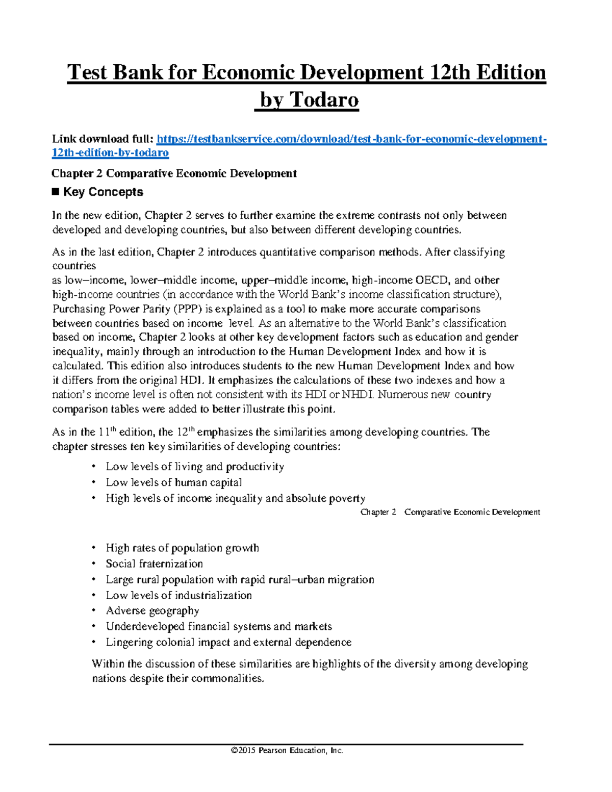 Dokumen - Test Bank for Economic Development 12th Edition by Todaro ...
