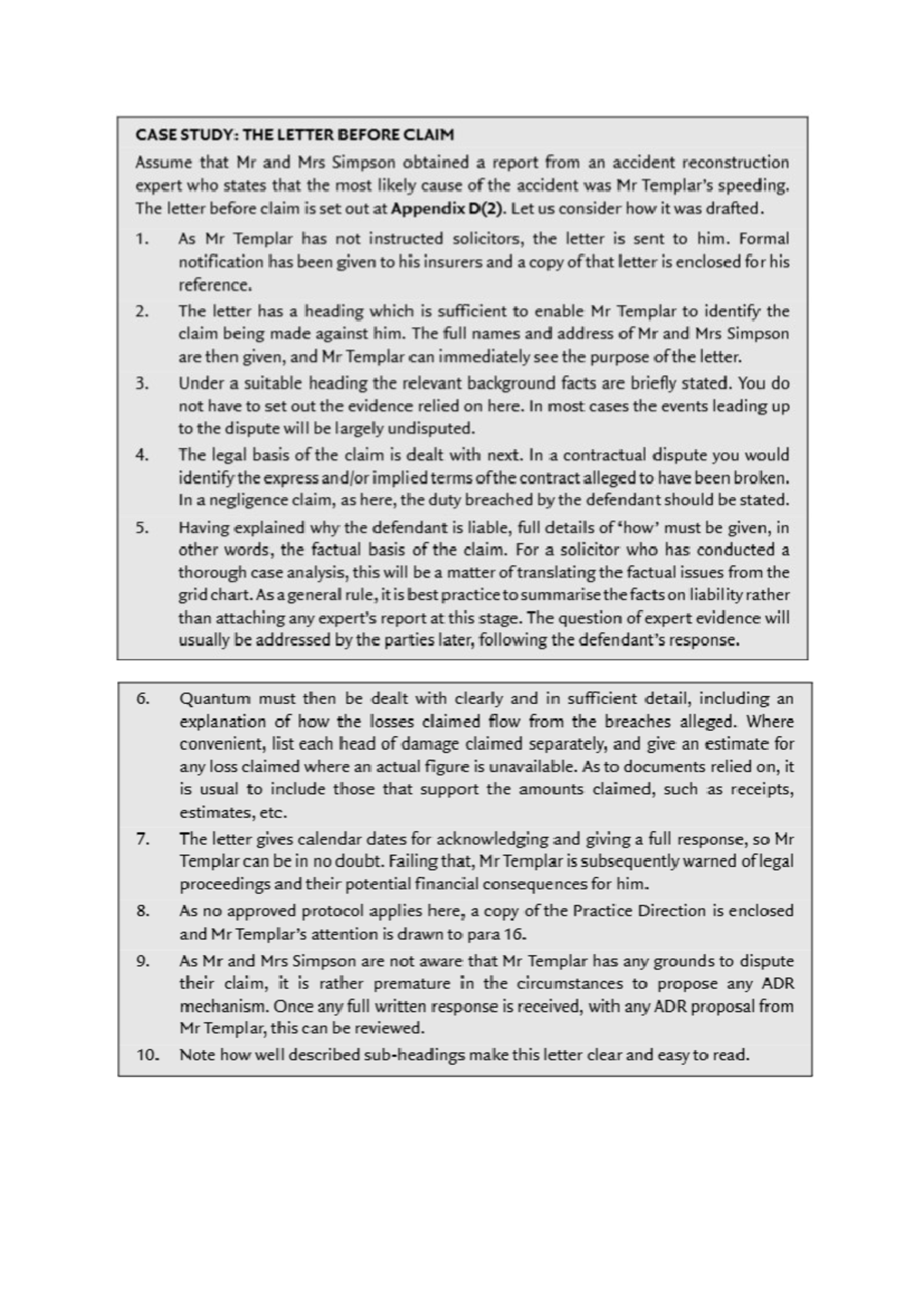 Letter before claim notes - 2122 - Studocu