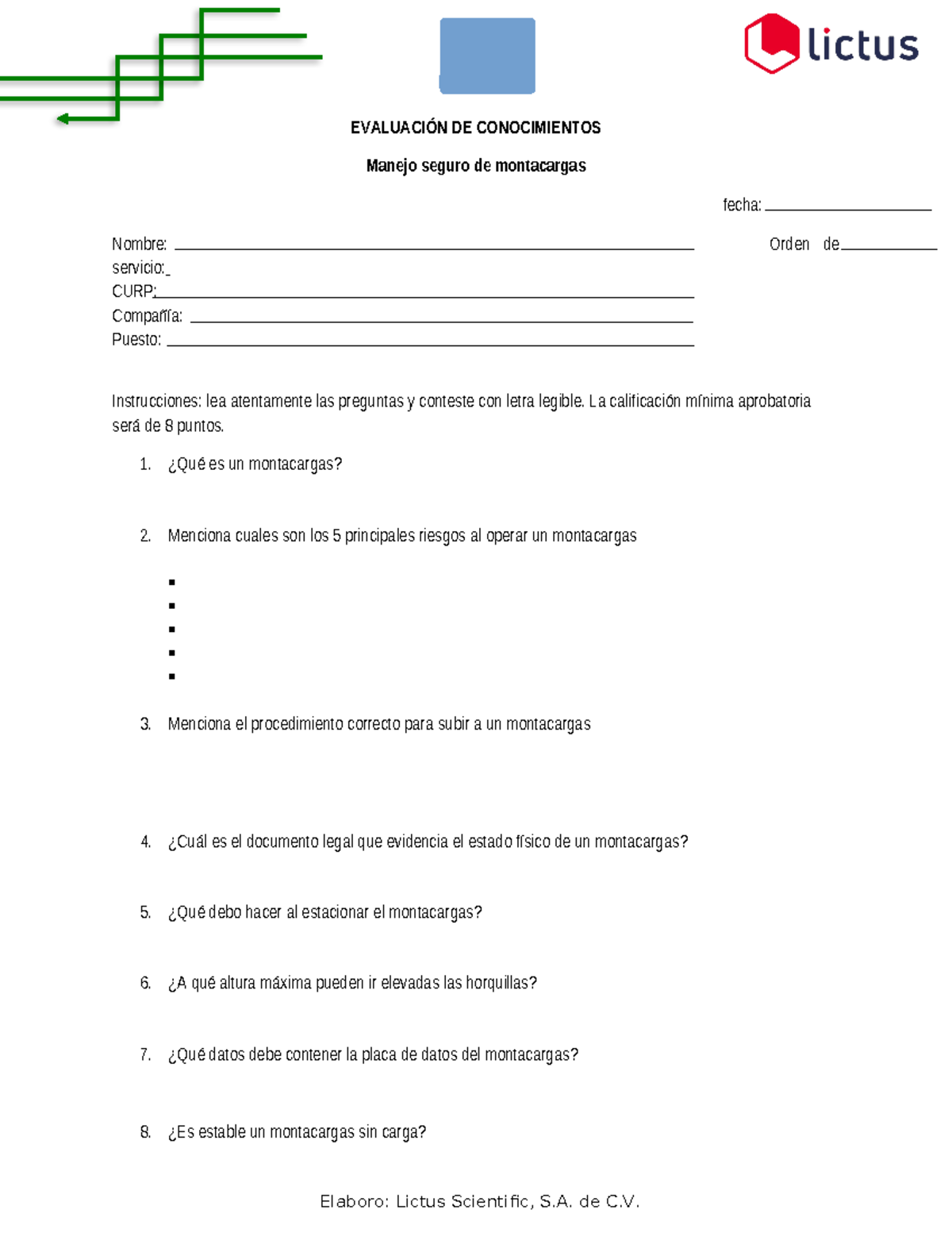 01. Evaluación NOM-006 - Elaboro: Lictus Scientific, S. de C ...