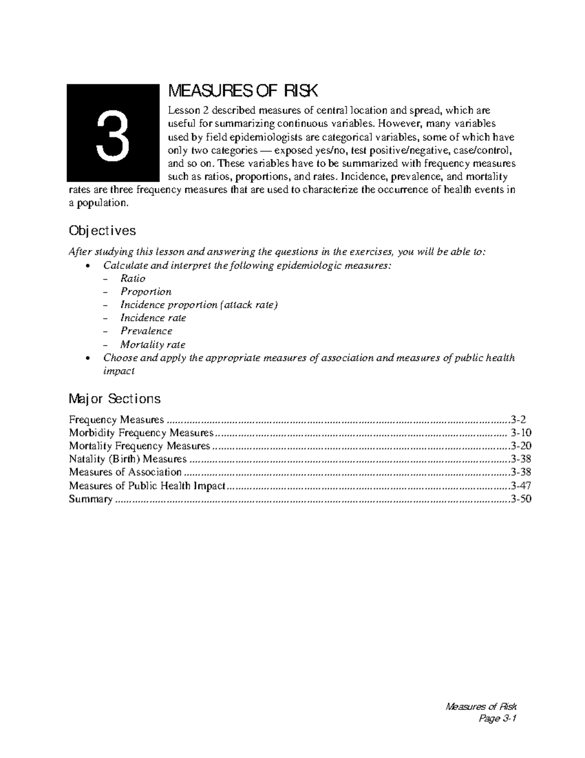 3Measuresof Risk - Lecture notes 15 - Measures of Risk MEASURES OF RISK ...