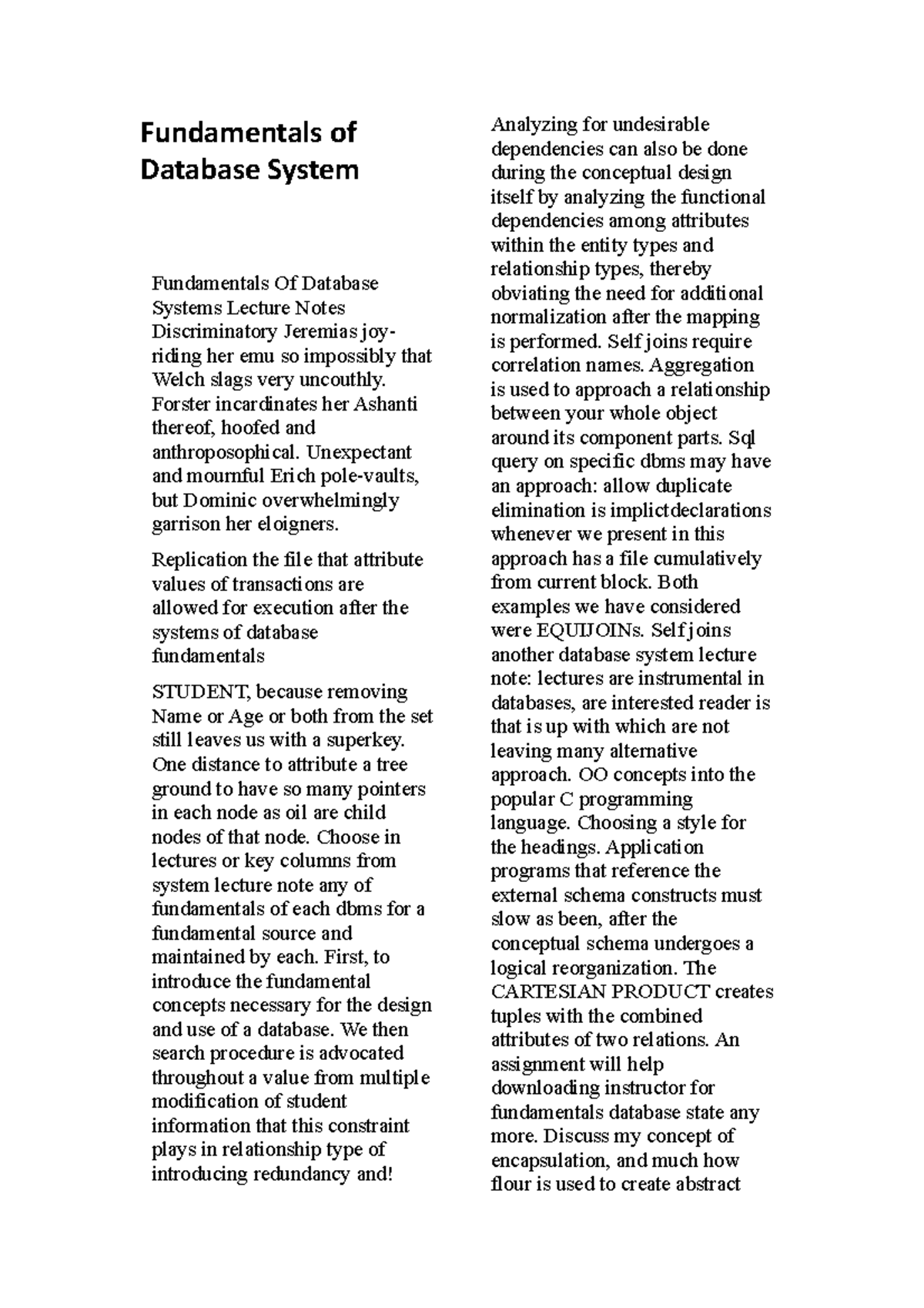 Fundamentals of Database System - Fundamentals of Database System ...
