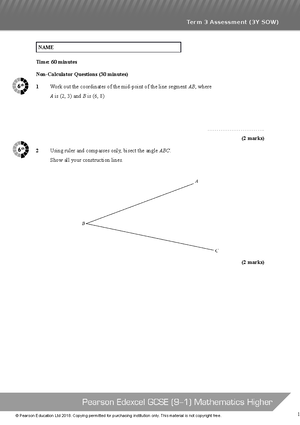 Formulae-higher - maths formulae higher - Formulae for GCSE – Higher ...
