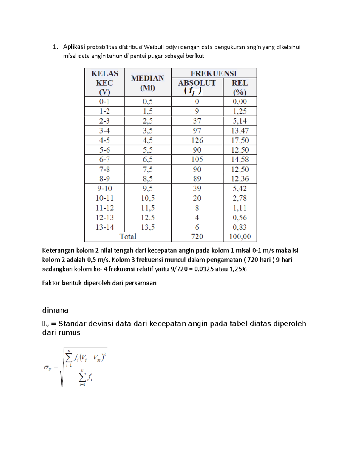 Aplikasi probabilitas distribusi Weibull pd - 1. Aplikasi probabilitas ...