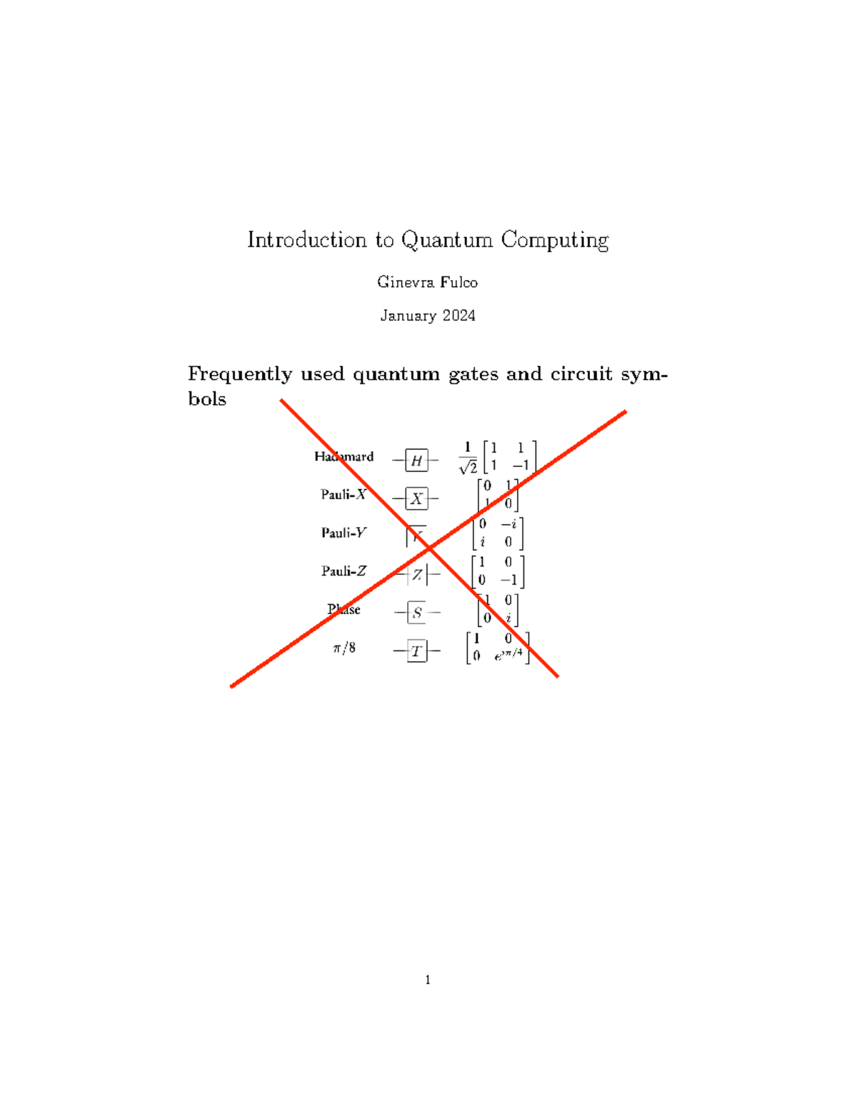 Introduction To Quantum Computing Introduction To Quantum Computing