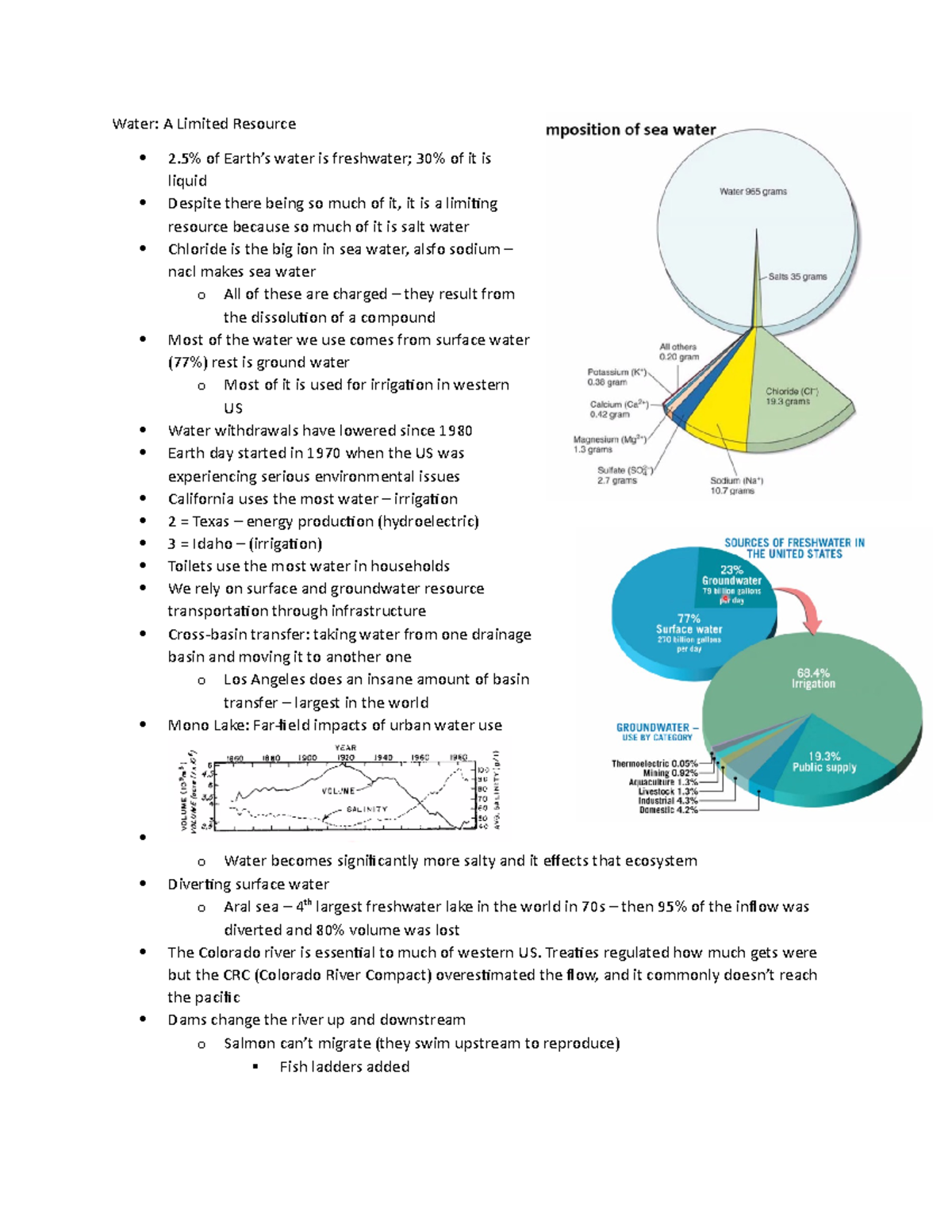 Water is a limited resource - Water: A Limited Resource 2% of Earth’s ...