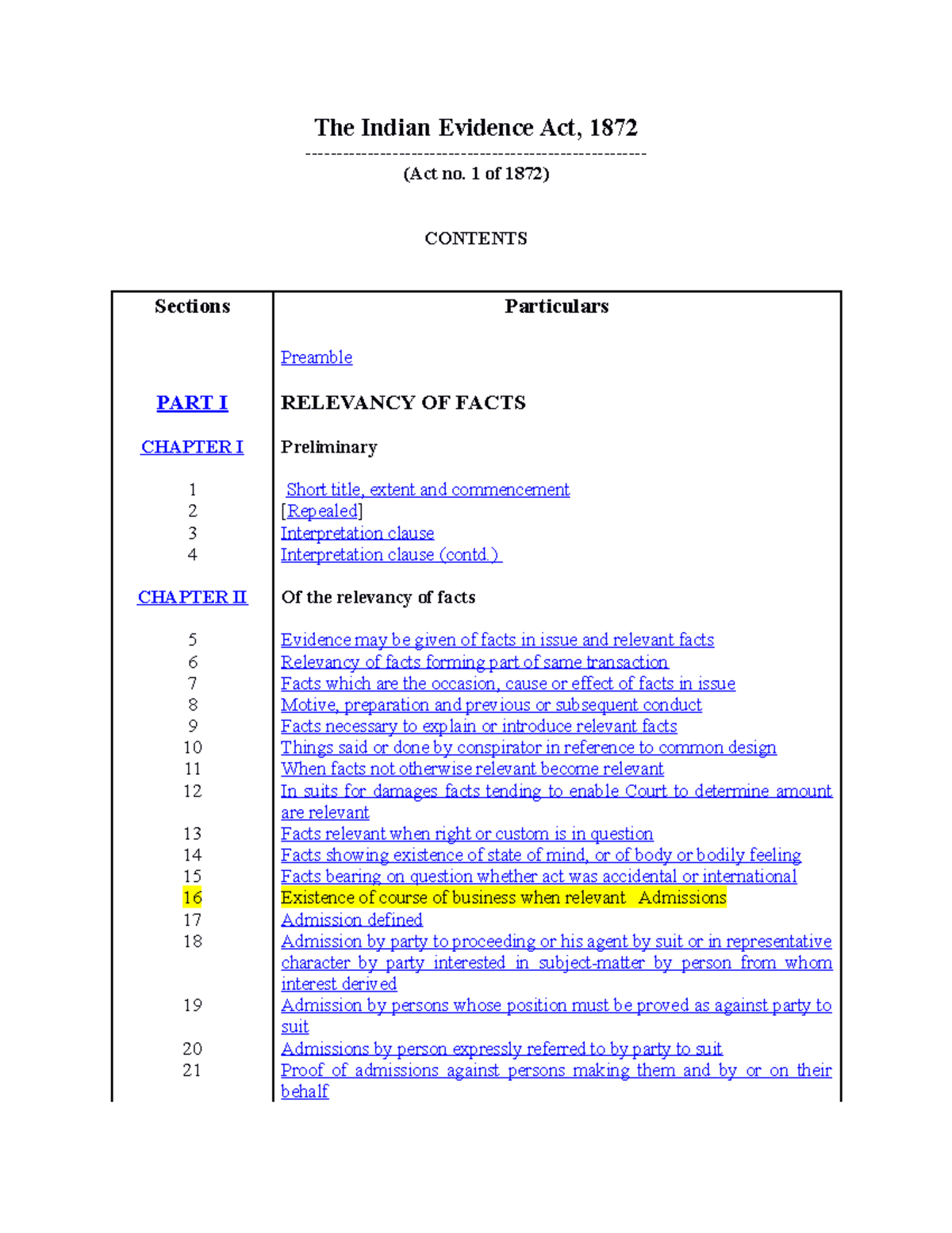 Evidenceact - It is a summarise form of indian evidence act - The ...