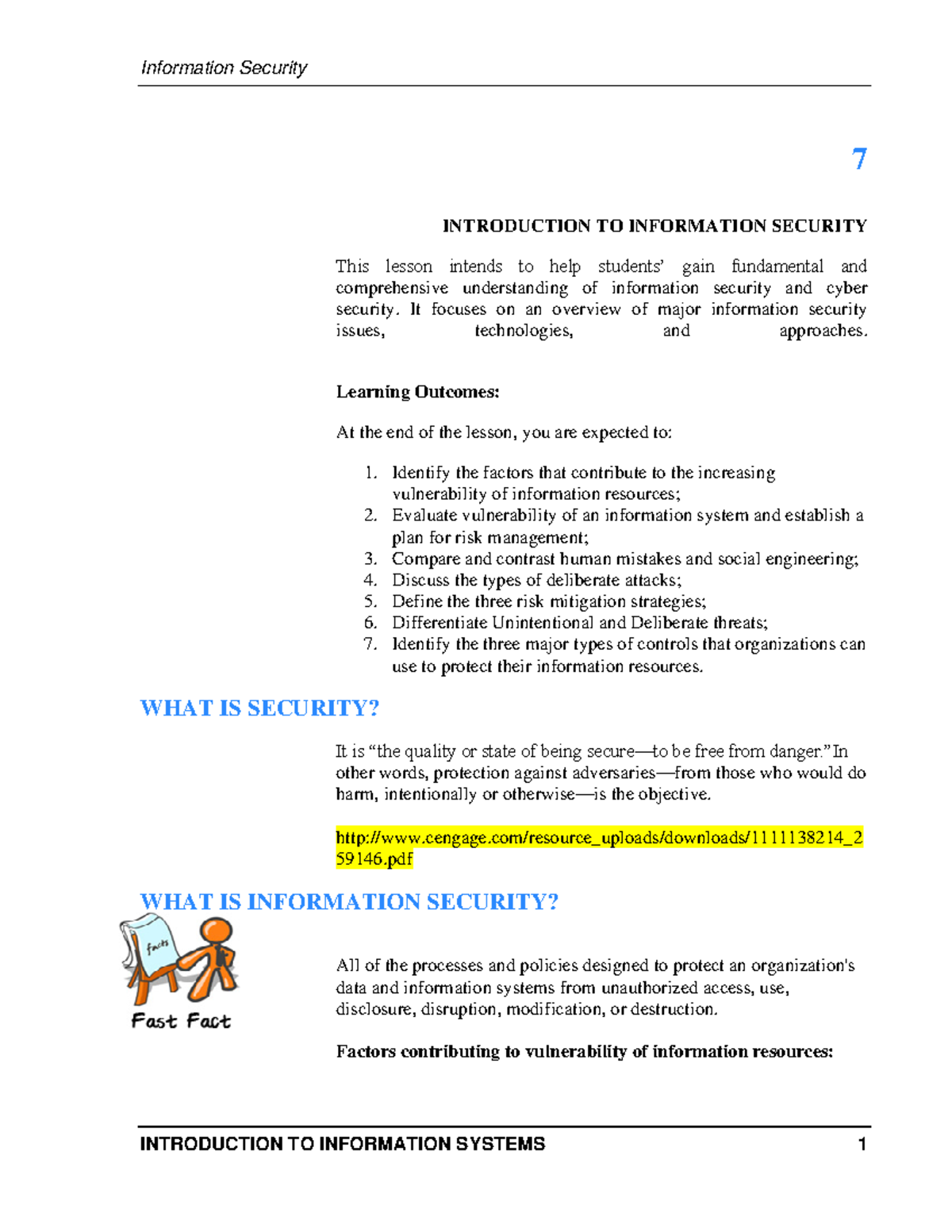W7 Lesson 7 - Introduction to Information Security - Module - 7 ...